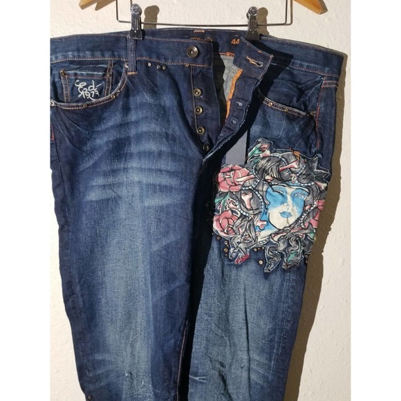 Ed Hardy | Jeans | Nwt Rare Ed Hardy Christian Audiger Skull Geisha ...